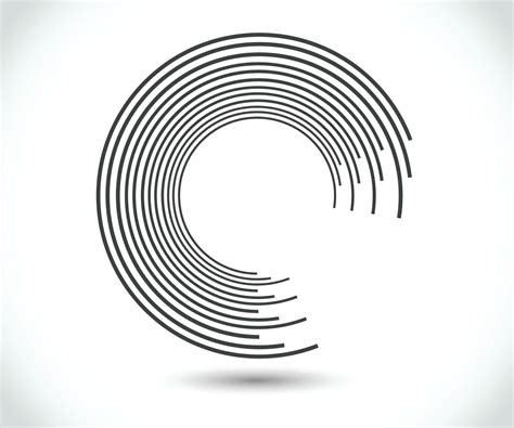Abstract Lines In Circle Form Design Element Geometric Shape Striped Border Frame For Image