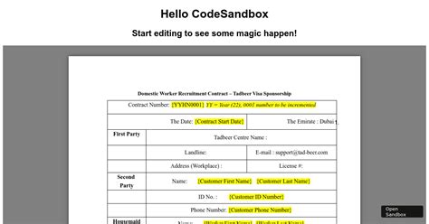 Word Preview Forked Codesandbox