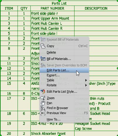 How To Use An Excel Sheet As Template For Exported Inventor Bom