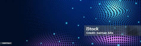 추상 네온 스타일 블루 와이드 배너 디자인 배경 짙은 파란색 기술 기하학적 배경을 가진 추상적인 3d 배너 디자인 벡터 일러스트레이션 0명에 대한 스톡 벡터 아트 및 기타