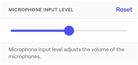 ⭐ Feature Mic Input Level