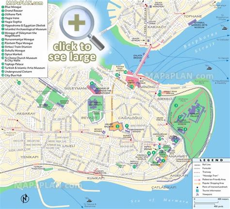 Istanbul Maps Top Tourist Attractions Free Printable City Street Map