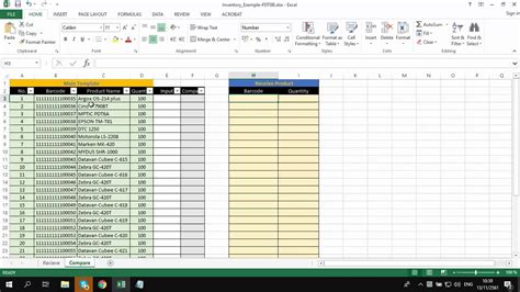 Excel ผูกสูตร เที่ยบจำนวนสินค้า ร่วมกับเครื่องนับสต๊อก Pdt8b Youtube