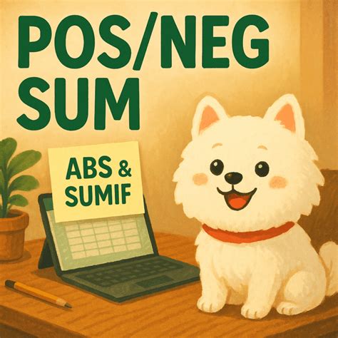 Excel Formula For Adding Positive And Negative Numbers Separately And Summing Absolute Values