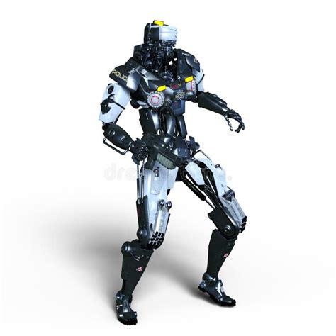 Robot Police Stock Illustration Illustration Of Metal 73716613