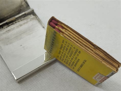 Rare Silver Matchbox Matchsticks Hinged Box Case Holder Etsy