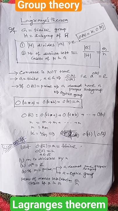 Lagranges Theorem Ll Group Theory Ll Upsc Maths Optional L Cosets Ll Left And Right Cosets Youtube