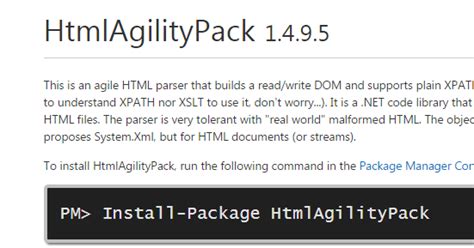 Karatejb C Use Htmlagilitypack To Parse Html