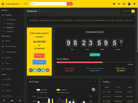 Crypto Admin Templates With Bootstrap 4 Admin Dashboard Template