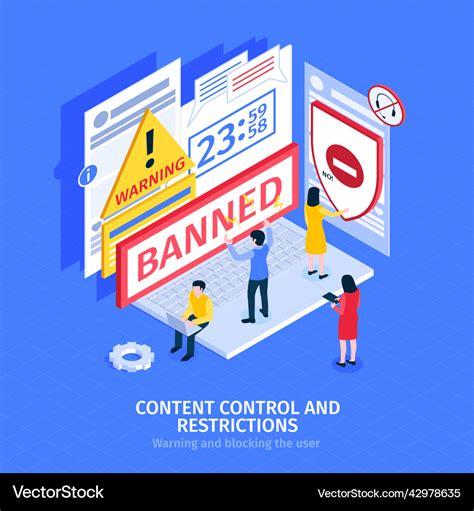 Internet Blocking Composition Royalty Free Vector Image