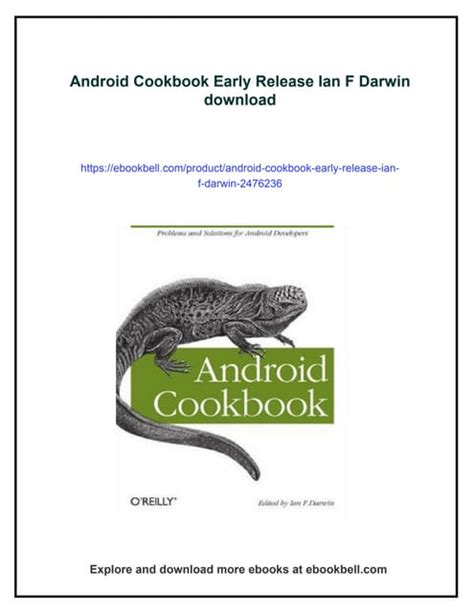 Android Cookbook Early Release Ian F Darwin Pdf