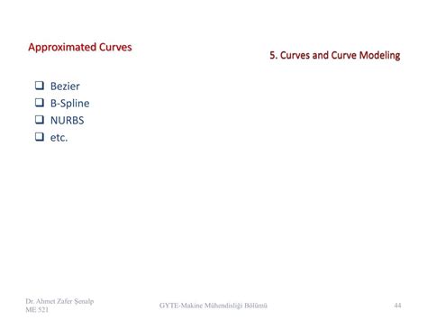 Ppt 5 Curves And Curve Modeling Powerpoint Presentation Free