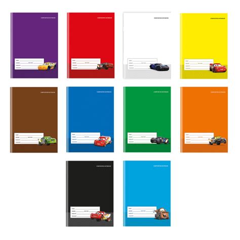 Orions Set Of 10 Cars Color Coding Composition Notebook 80 Leaves With Plastic Cover Lazada Ph