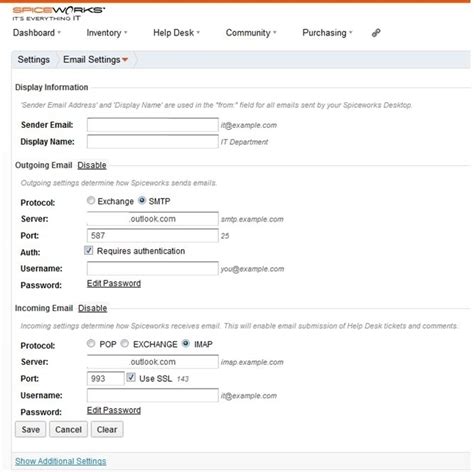 Configuring Spiceworks To Send With An Office 365 Account Spiceworks