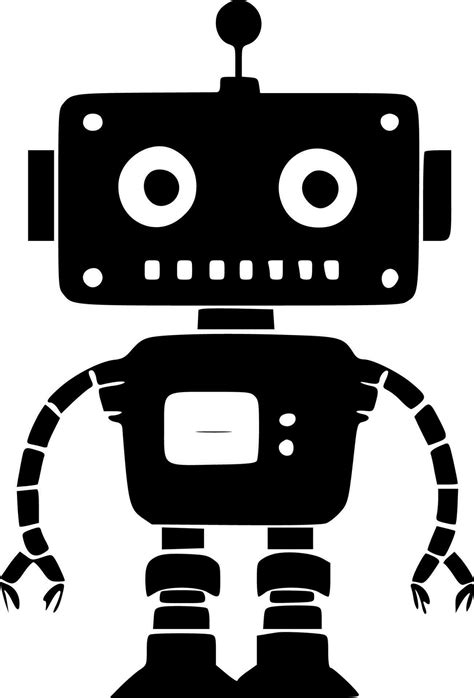 Robot Minimalist And Simple Silhouette Vector Illustration 23851544 Vector Art At Vecteezy