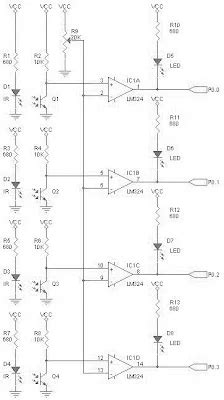 Creating A Line Follower Robot With AVR Electronic Schematic