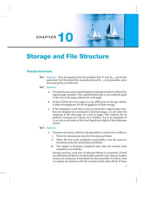 10s Chapter 10 Solution Dbms C H A P T E R 10 Storage And File