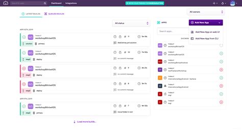 Bitrise New App Button