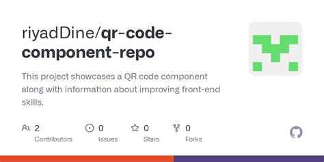 Github Riyaddineqr Code Component Repo This Project Showcases A Qr Code Component Along With