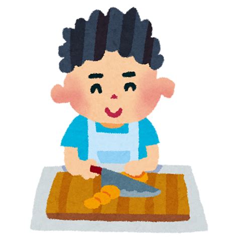 小厨师 做饭的 做菜的 小男孩 小女孩 孩子 插画 免扣 素材 手绘 Png5