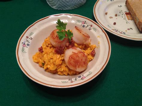 [homemade] Pumpkin Risotto With Seared Scallops R Food