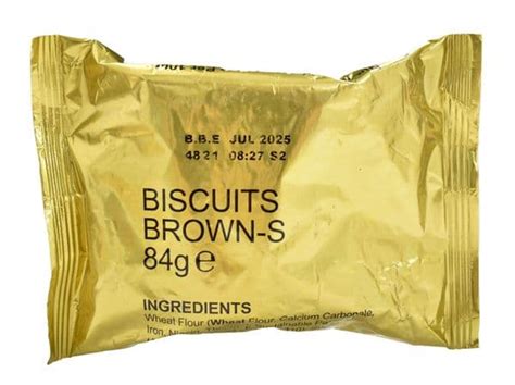 British Military Ration Pack Accessory Biscuits Browns 84g