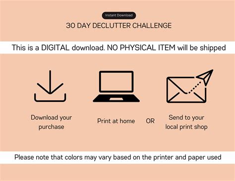 30 Day Declutter Challenge Home Declutter Planner Spring Clean Declutter Checklist Cleaning