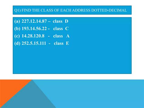 Network Layeripv4 Classful Addressingnotations Classless Addressingclassful And Classless