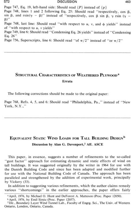 Discussion Of “equivalent Static Wind Loads For Tall Building Design” Journal Of The