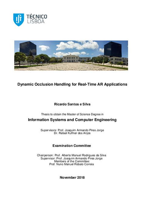 Pdf Dynamic Occlusion Handling For Real Time Ar Applications