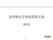 怎样做出专业的策划文案 豆丁网