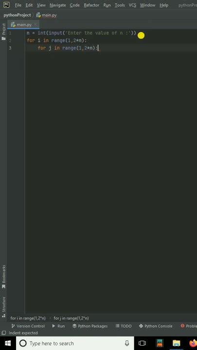 asterisk pattern using python shorts youtube