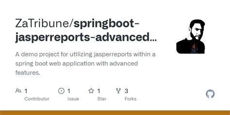Github Zatribunespringboot Jasperreports Advanced Demo A Demo Project For Utilizing