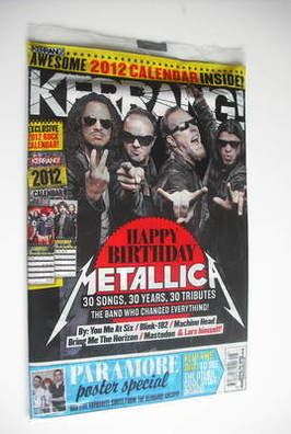 Kerrang Magazine Metallica Cover 3 December 2011 Issue 1392