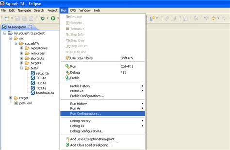 Eclipse “run Configuration” For Skf — Squash Keyword Framework Documentation