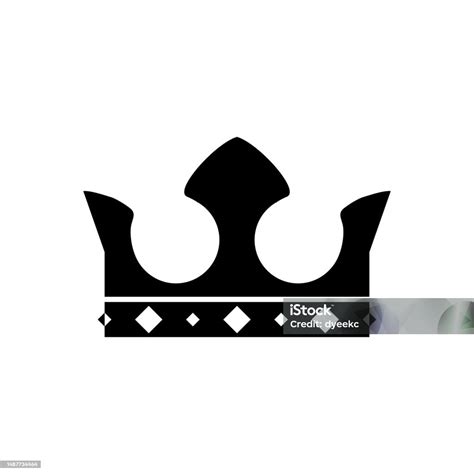 흰색 바탕에 왕관 실루엣 아이콘입니다 엠블럼 및 로얄 심볼 벡터 그림입니다 골동품에 대한 스톡 벡터 아트 및 기타 이미지 골동품 공주 권위 Istock