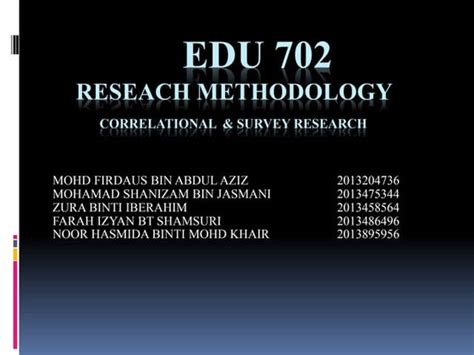 Research Designs Descriptive Correlational And Experimental Pptx Physics Science