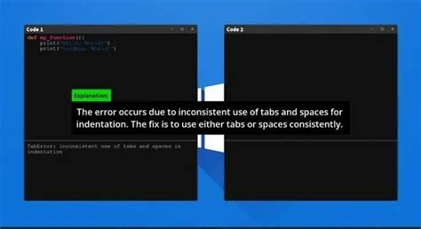 How To Fix Taberror Inconsistent Use Of Tabs And Spaces In Indentation