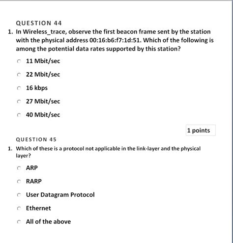 WLAN And Basic Networking Sample MCQ And Answers Set Wi Fi And Wired Network