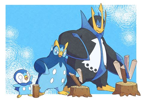 Piplup Empoleon And Prinplup Pokemon Drawn By Pkpokopoko3 Danbooru