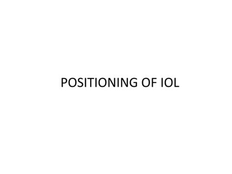 Types Of Iol Pptx