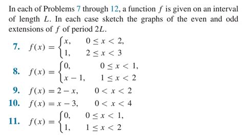 Solved In Each Of Problems Through A Function F Is Chegg