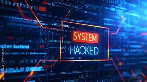 System Hacking With Info Message System Hacked In Screen Background
