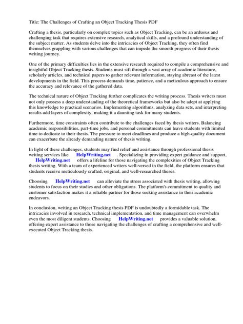 Object Tracking Thesis Pdf Pdf Deep Learning Computer Vision