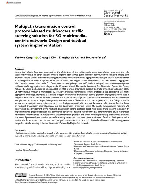 Pdf Multipath Transmission Control Protocolbased Multi Access