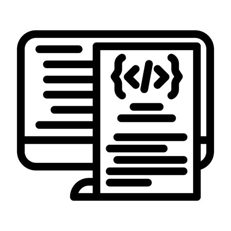 Software Documentation Technical Writer Line Icon Vector Illustration 41499840 Vector Art At