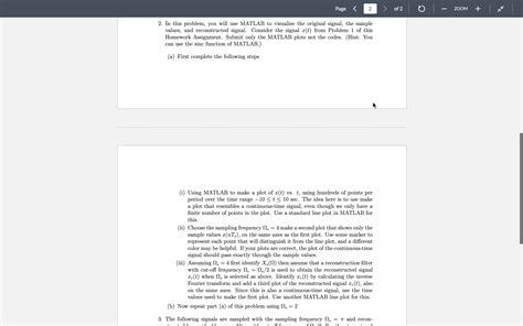 solved 1 two continuous time signals x t and y t are