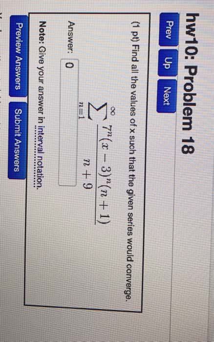 OneClass Hw10 Problem 18 Prev UpNext 1 Pt Find All The Values Of X