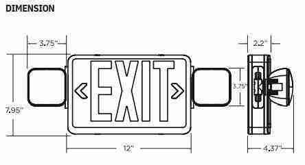 Bi Color Exit Sign Emergency Light Combo Factory LED Direct