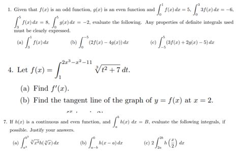 Solved 1 Given That F X Is An Odd Function G X Is An Chegg Com